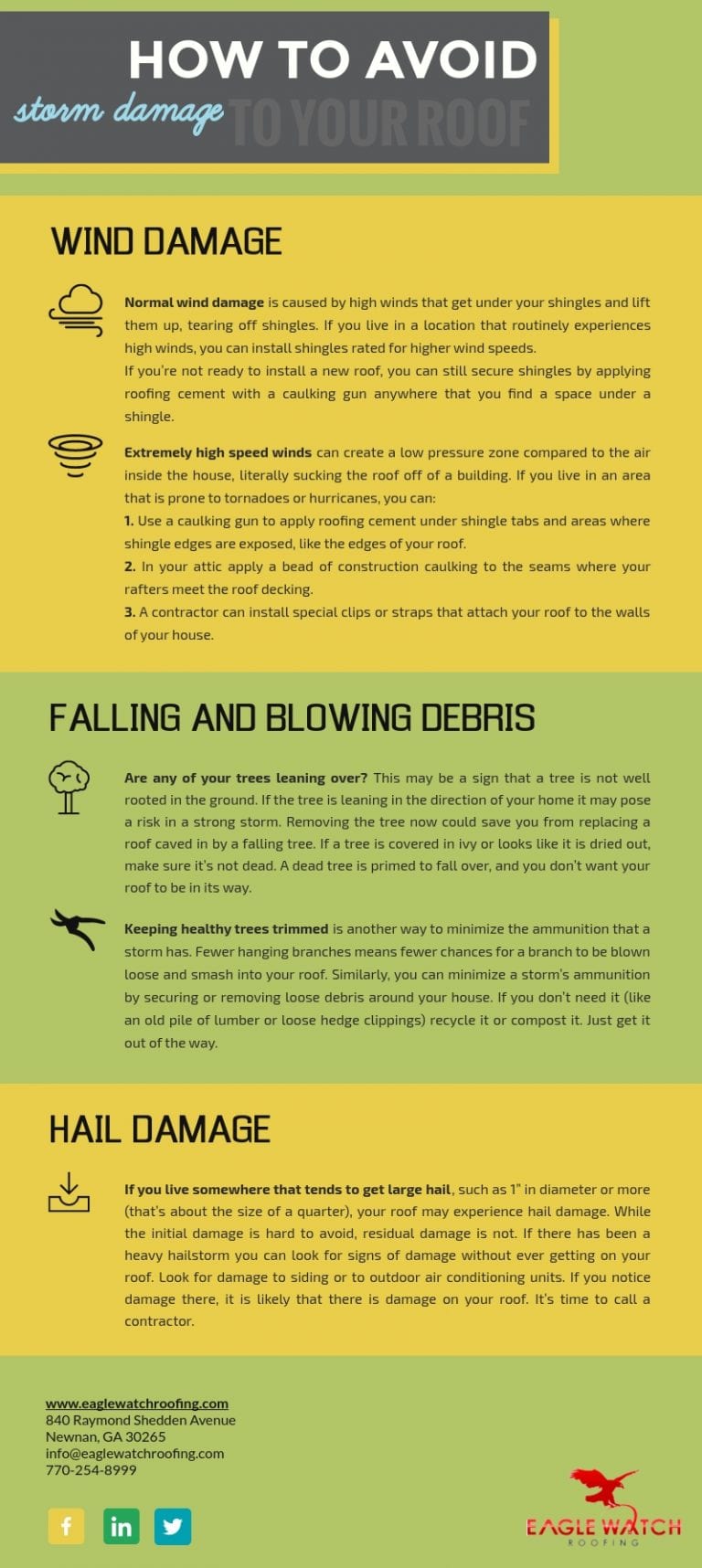 How to Avoid Damage to Your Roof – Eagle Watch Roofing